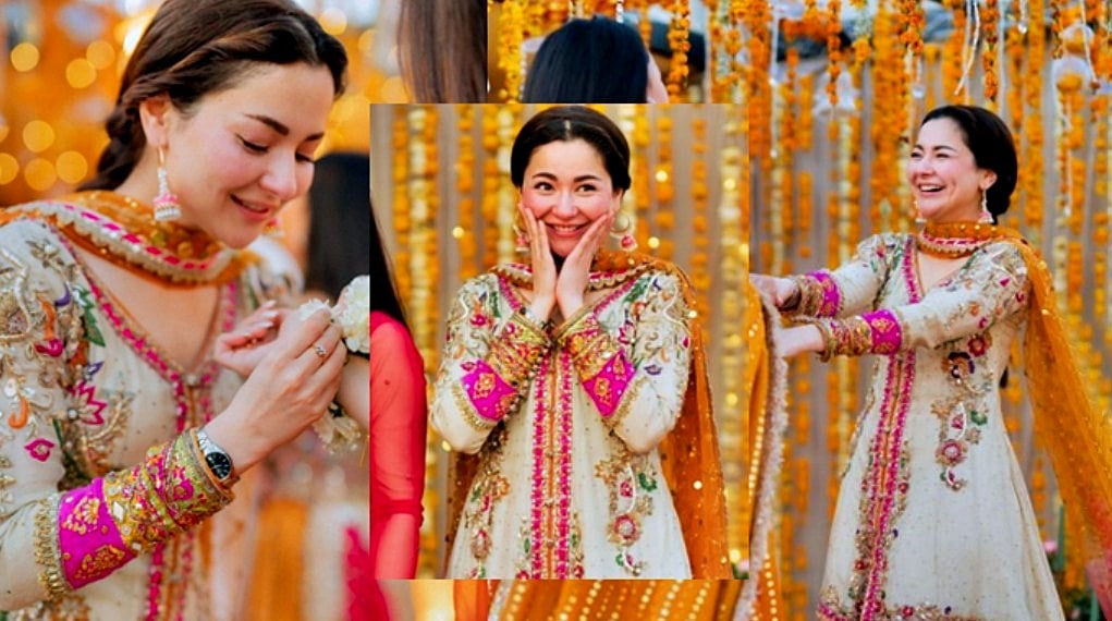 Hania Aamir wows fans with stunning Yellow Look at Maria Unera’s Mayun ...
