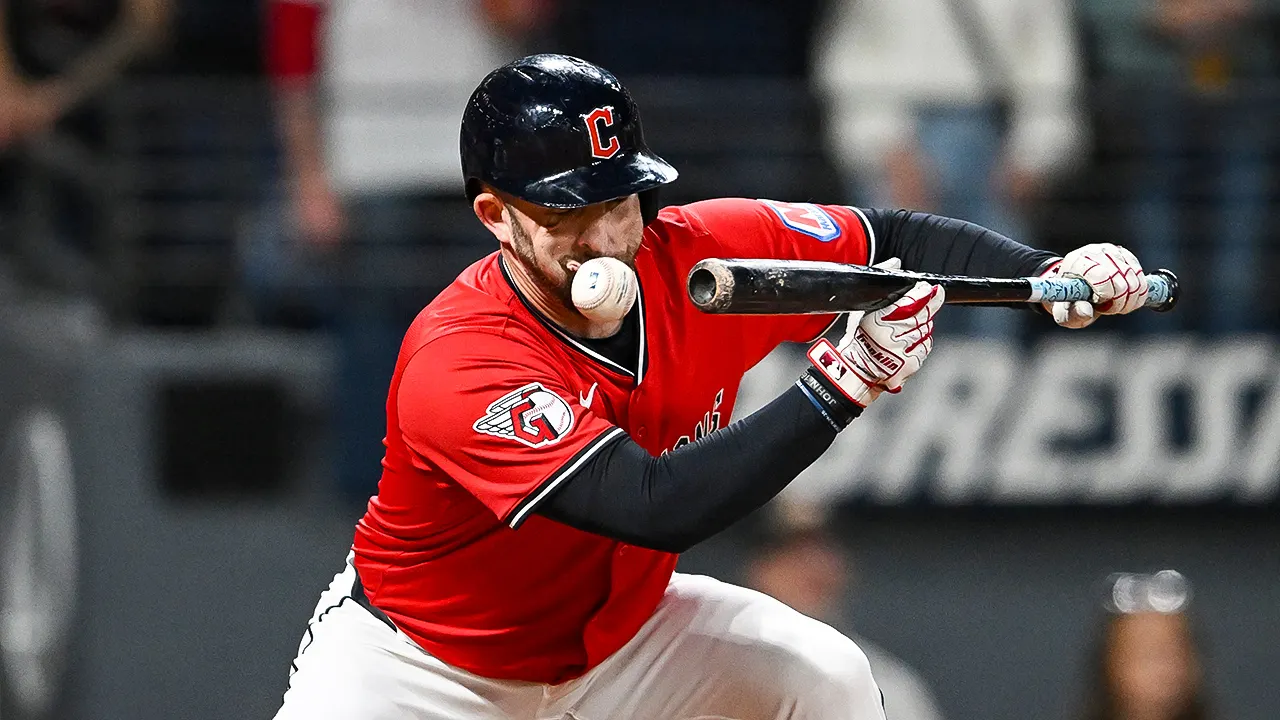 Guardians’ David Fry hit in face by 99 mph fastball during bunt attempt ...