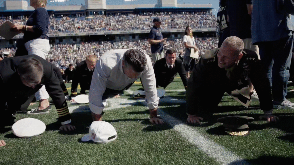 Hegseth helps set world record at Navy football game for most people ...