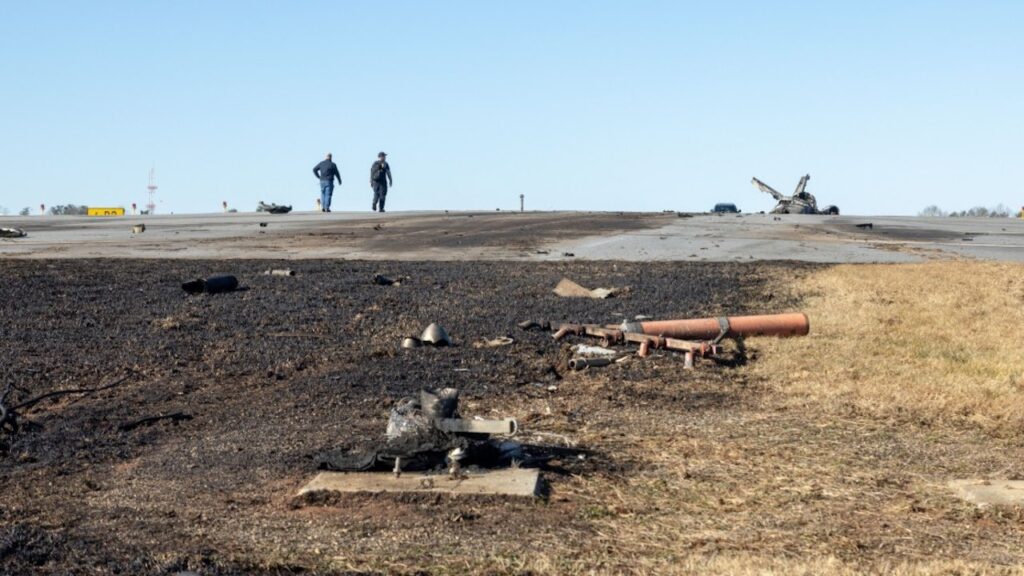 Wreckage of plane crash that killed NASCAR legend Greg Biffle and ...